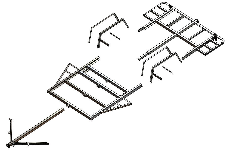 Off-road Overland Trailer Frame Bare Steel-Bolt Together – BREAKPOINT ...